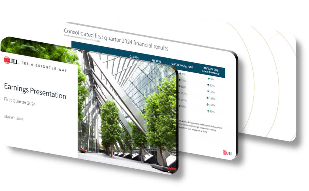 Q1 2024 JLL Presentation: Key Real Estate Insights Revealed | SlideGenius