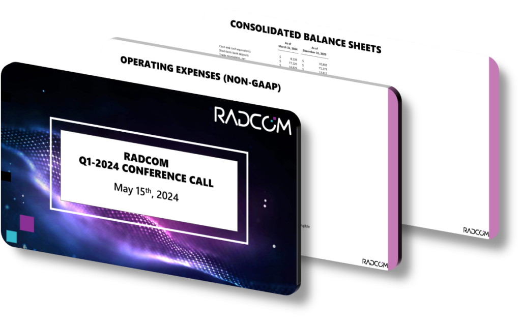 Q1-2024 RADCOM Design: AI & Cloud Assurance Solutions | SlideGenius