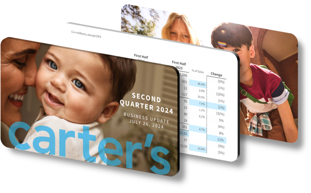 Carter's Q2 2024 Business Insights Boosted by Presentation Design | SlideGenius
