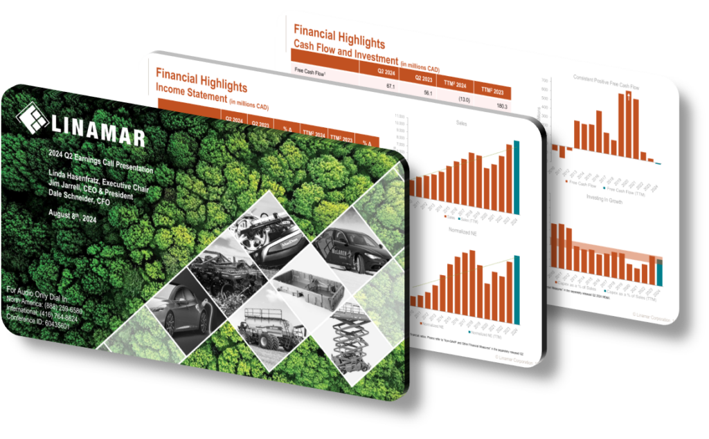 Linamar's 2024 Q2 Presentation Design: Key Insights & Standout Features | SlideGenius