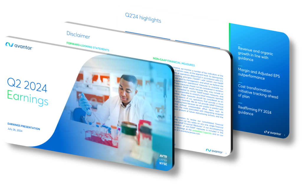 Avantor Q2 2024 Earnings Presentation: Key Design Elements for Clarity ...