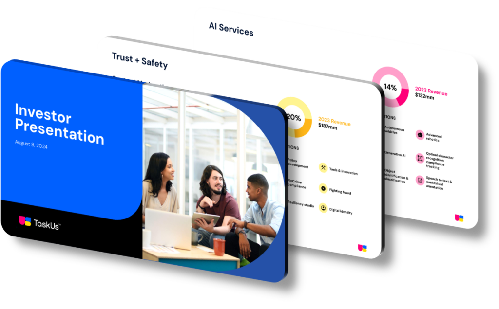 Effective Presentation Design: TaskUs's Q2 2024 Key Growth Insights | SlideGenius