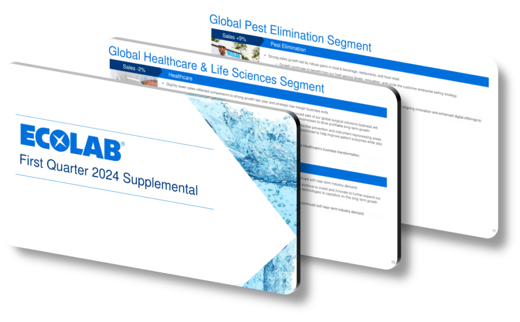Ecolab 2024 Presentation Design: Key Growth & Innovation Strategies ...