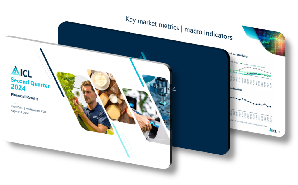 ICL Group Q2 2024 Presentation Design: Unveiling Key Growth Insights | SlideGenius
