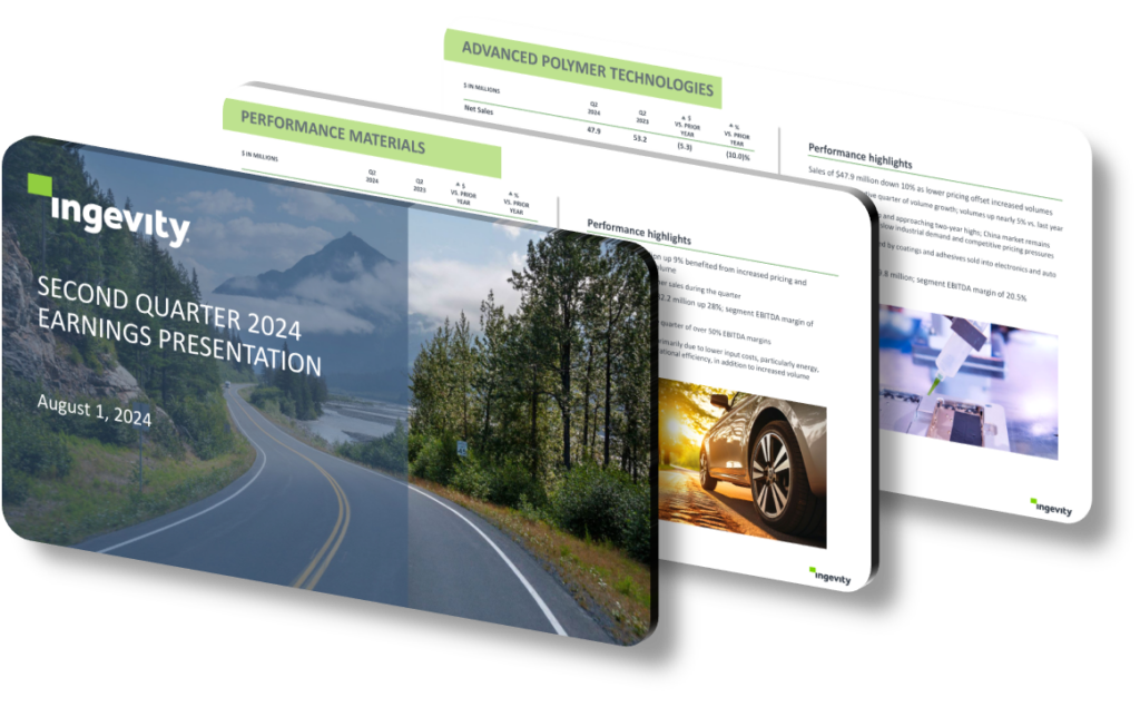 Effective Q2 2024 Earnings Presentation Design: Ingevity's Success | SlideGenius