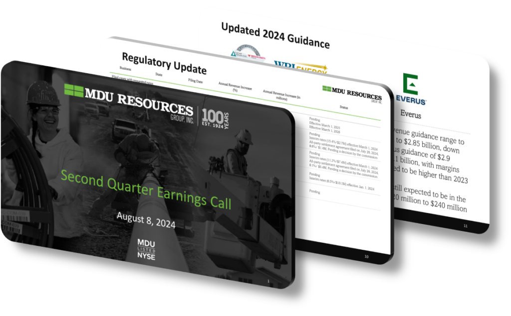MDU Resources' Presentation Design: Energy Delivery Strategy Highlight ...