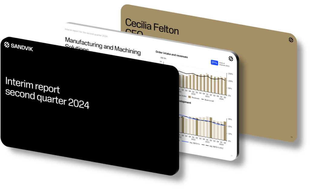 Q2 2024 Report: Sandvik AB's Presentation Design Insights | SlideGenius