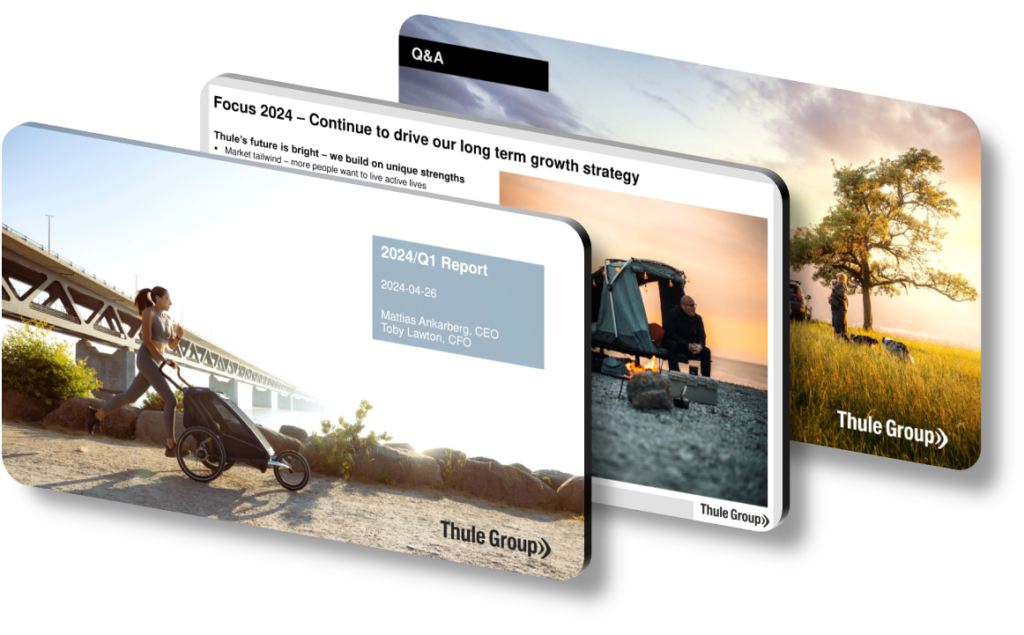 Thule Group's Q1 2024 Presentation Design: A Growth Communication ...