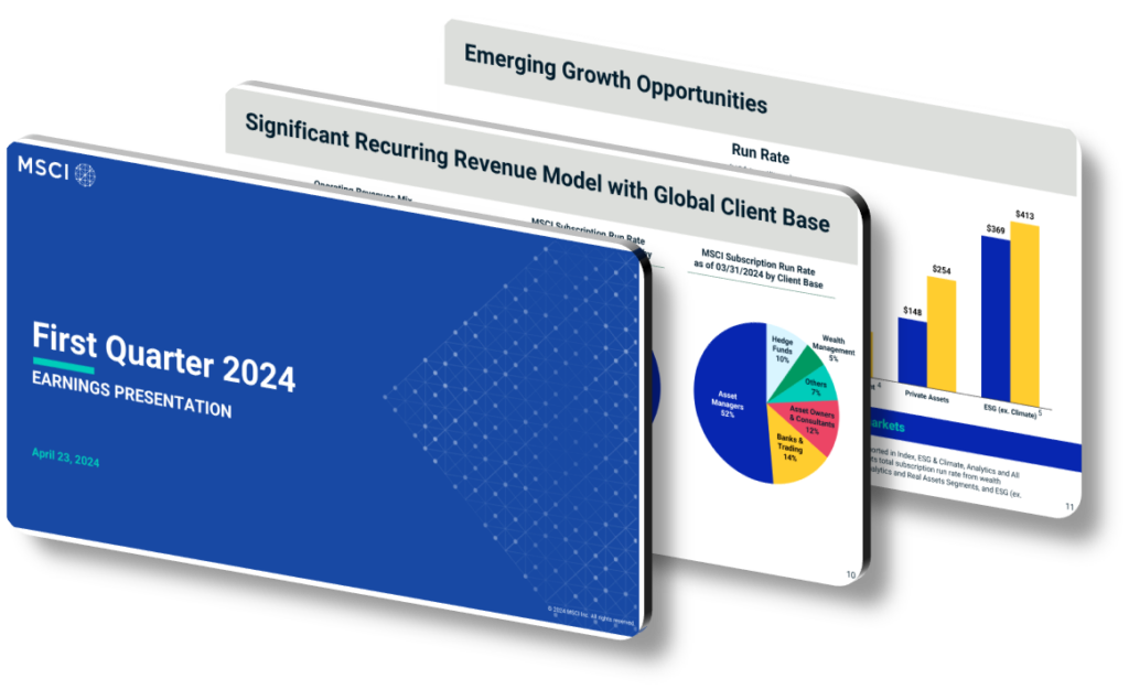 How Does MSCI Inc's Q1 2024 Presentation Design Convey Financial ...