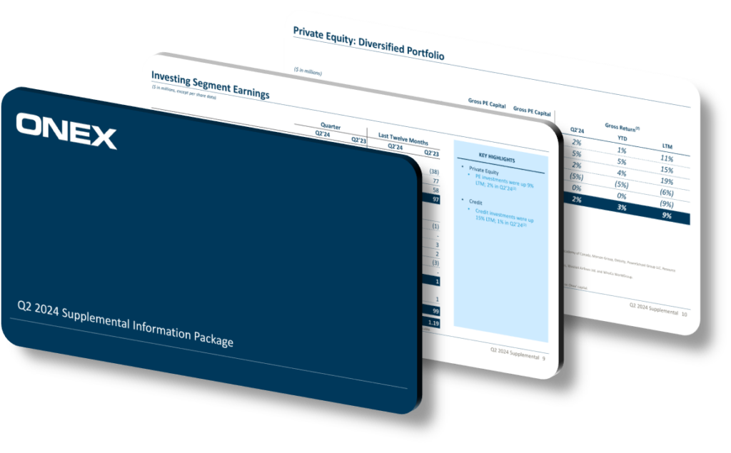 Q2 2024 Onex Corp Presentation Design: Key Insights Standout | SlideGenius