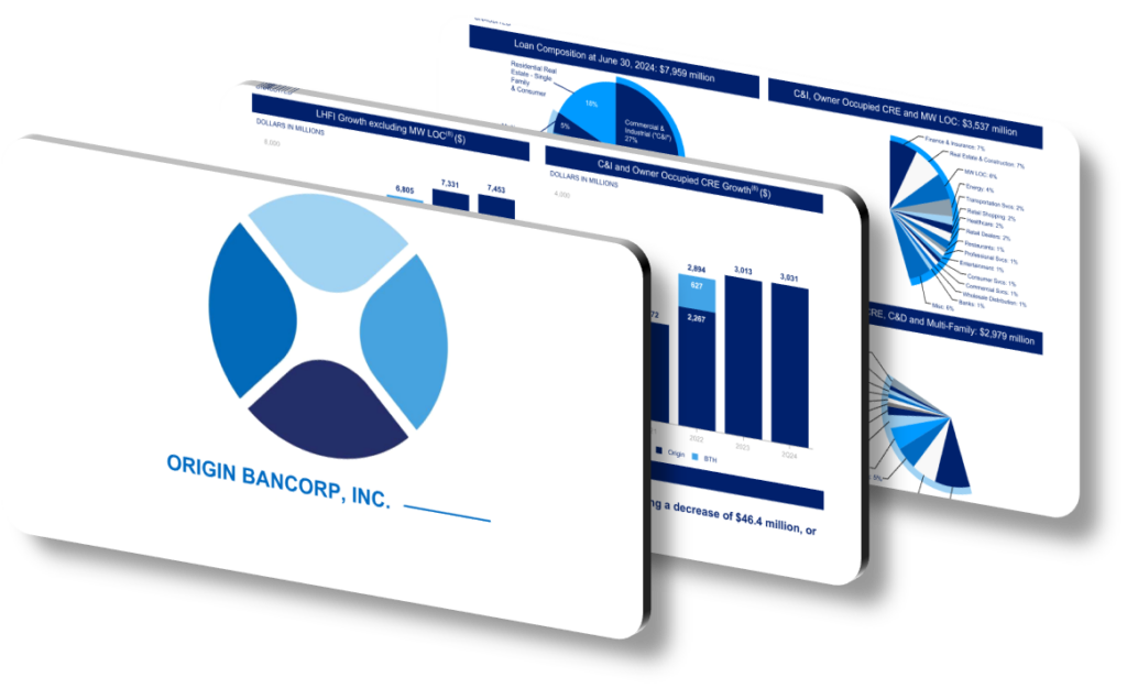 2Q24 Design Insights & Strategic Growth: Origin Bancorp - SlideGenius