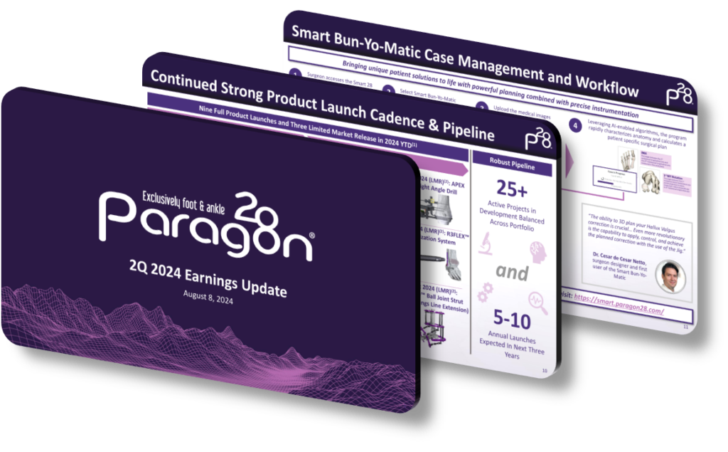 How Does Paragon 28's Presentation Design Convey 2Q 2024 Earnings ...