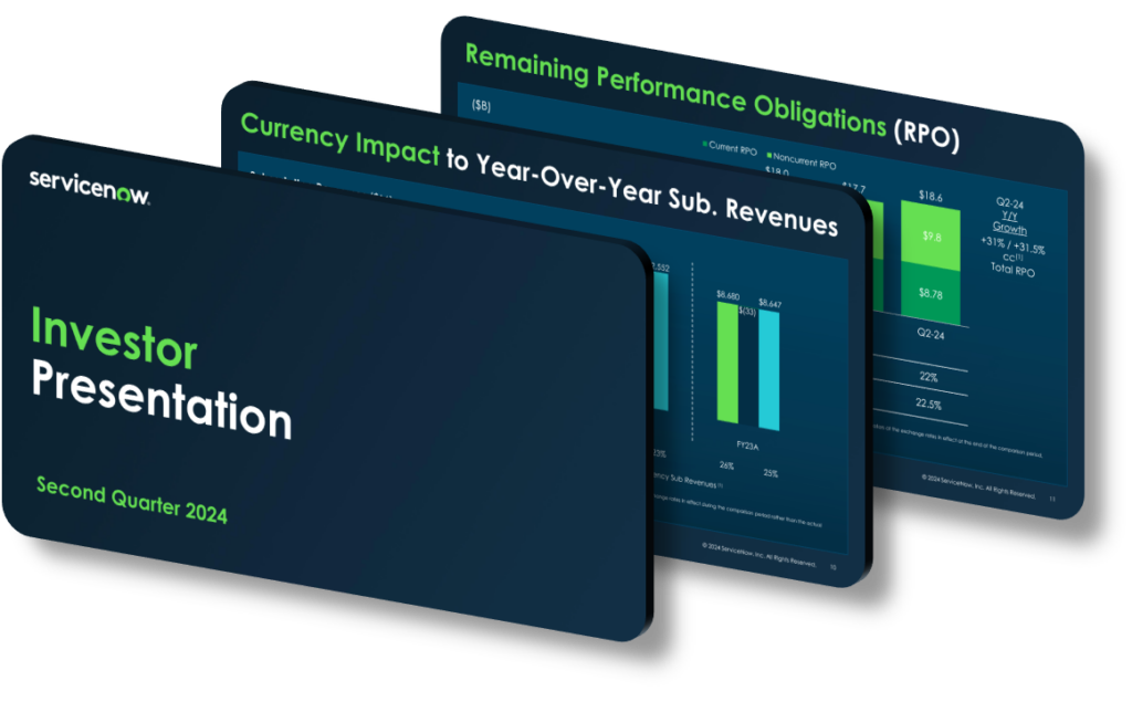 ServiceNow Q2 2024 Presentation Design: Key Insights Standout | SlideGenius