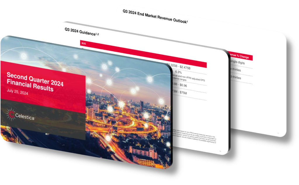 What Key Design Elements Does Celestica's Q2 2024 Presentation Use to ...