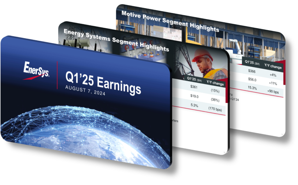 EnerSys Q1 2025 Presentation Design: Key Achievements Highlighted ...