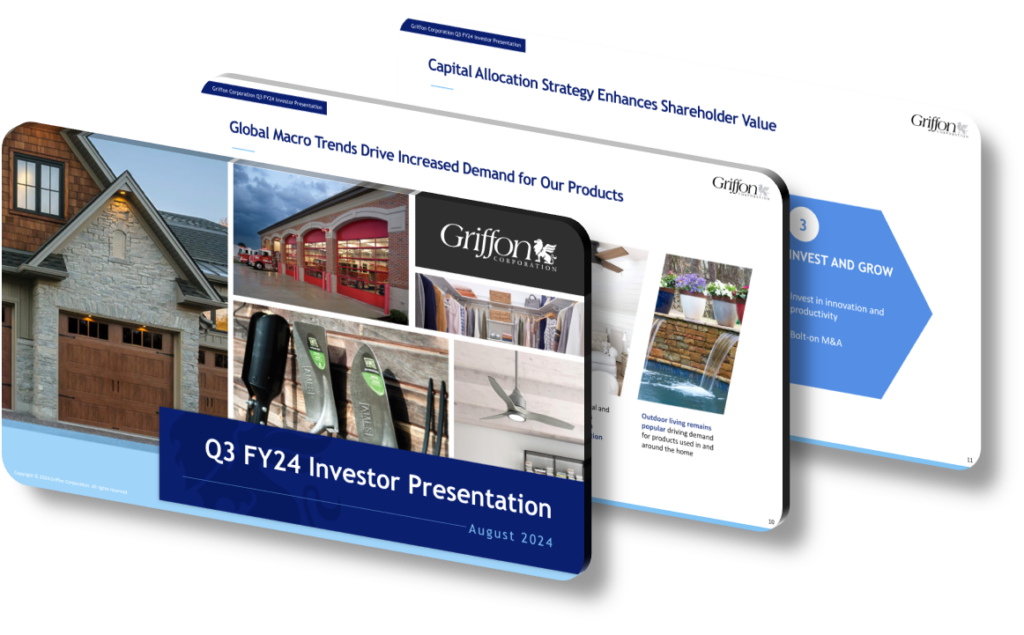 Q3 FY24 Griffon Corp Presentation Design: Showcasing Portfolio ...