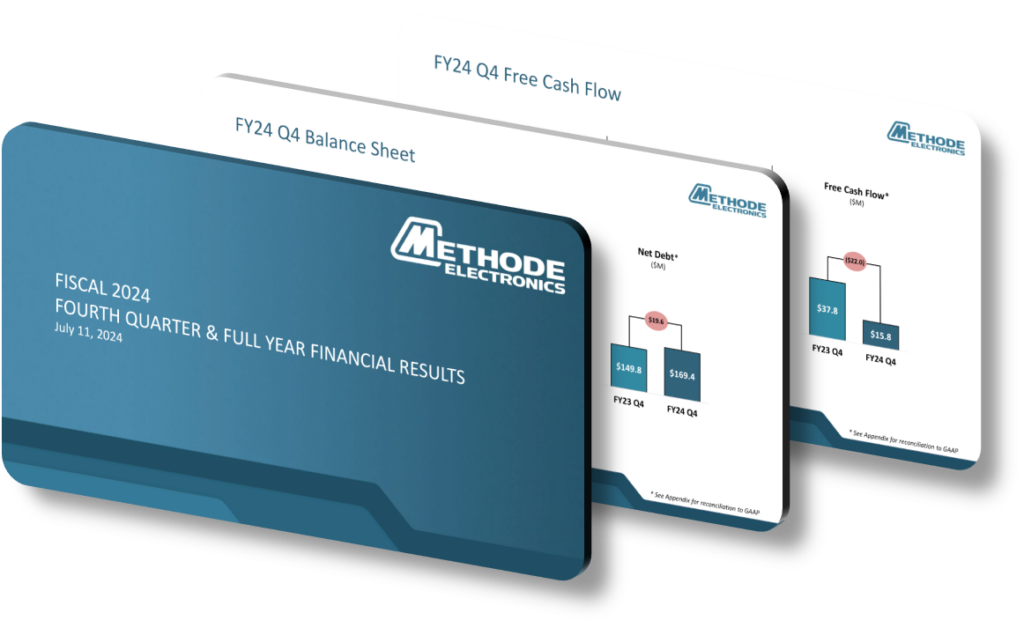 FY24 Methode Electronics Presentation Design: Key Insights Standout ...