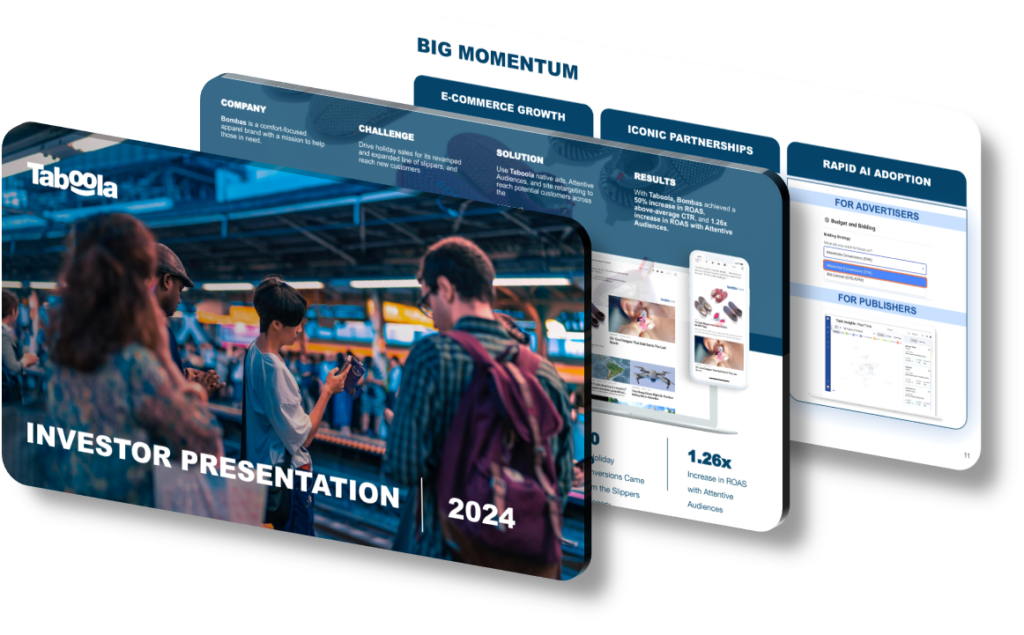 Taboola's 2024 AI & Growth Presentation Design - SlideGenius