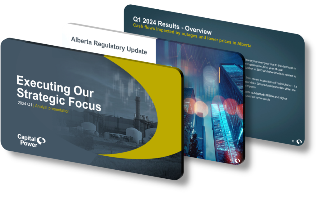 Q1 2024 Capital Power Presentation Design: Key Insights Standout | SlideGenius