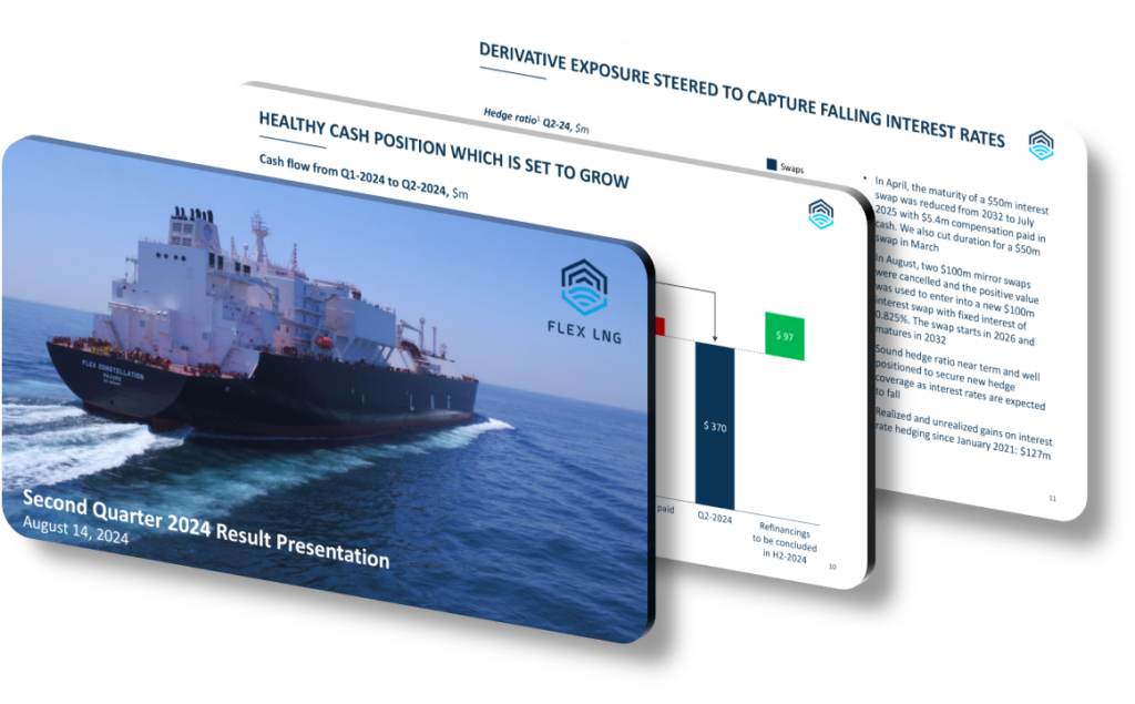 Q2 2024 Success: Key Presentation Design Elements of Flex LNG - SlideGenius