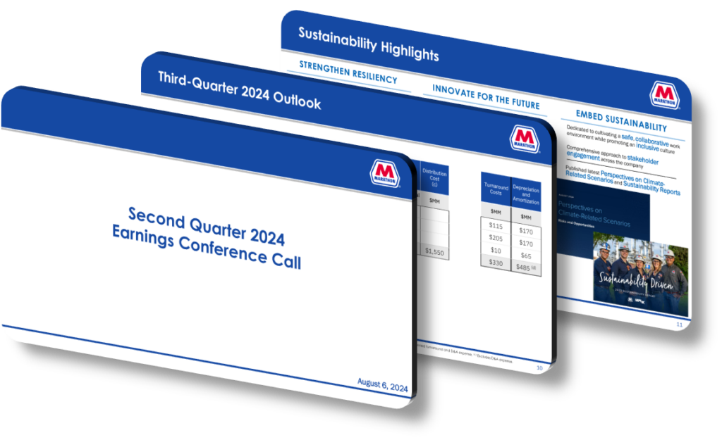 Q2 2024 Marathon Petroleum Presentation Design: Key Insights Standout | SlideGenius