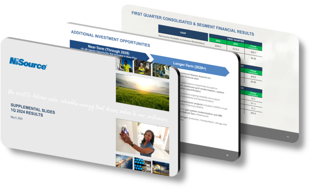 NiSource 2024 Q1 Presentation: Showcasing Sustainable Growth - SlideGenius