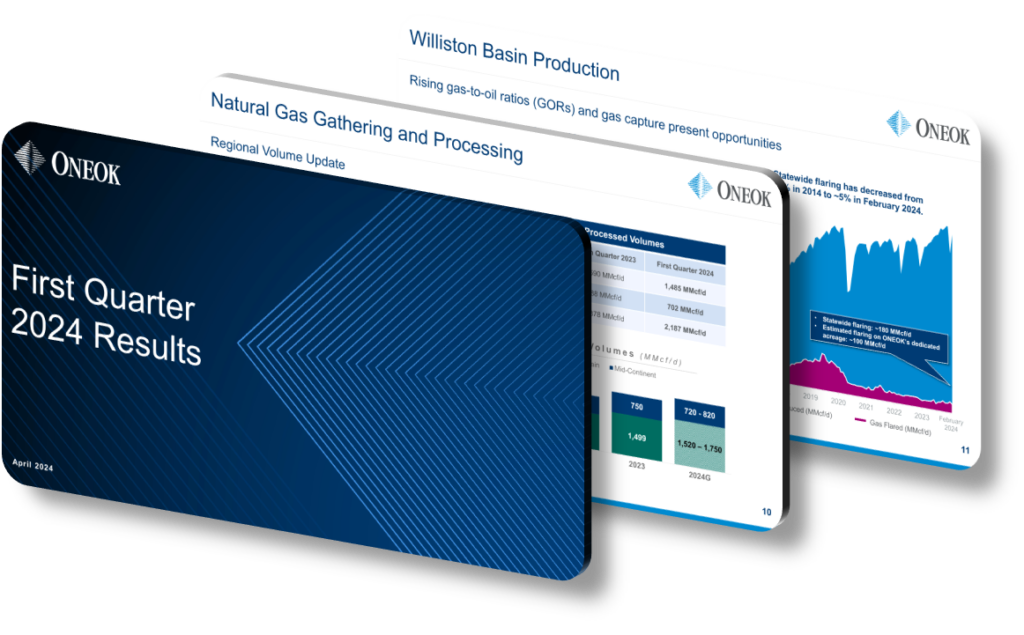 Effective Q1 2024 ONEOK Presentation Design: Key Energy Insights | SlideGenius