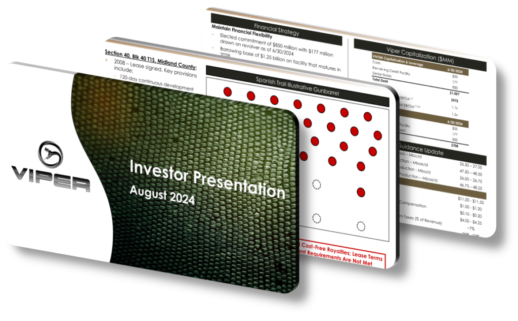 What Makes Viper Energy's August 2024 Presentation Design So Effective ...