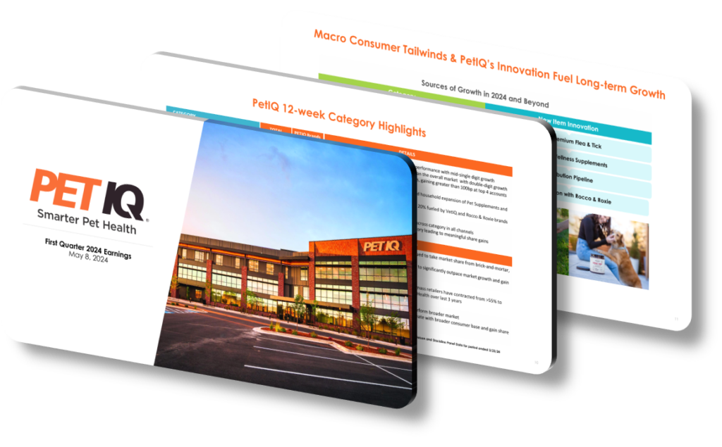 PetIQ Q1 2024 Presentation Design: Unveiling Growth & Innovation - SlideGenius