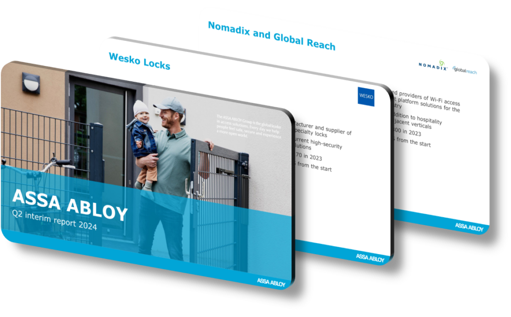 Effective Presentation Design: ASSA ABLOY's Q2 2024 Key Data - SlideGenius
