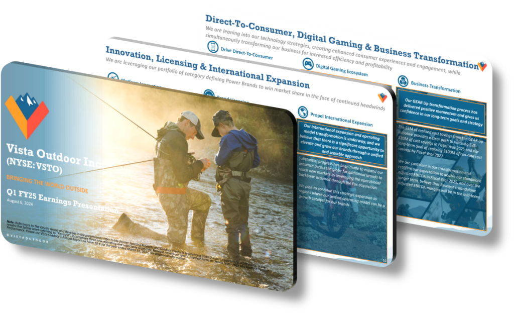 Effective Q1 FY25 Presentation Design: Vista Outdoor's Success ...
