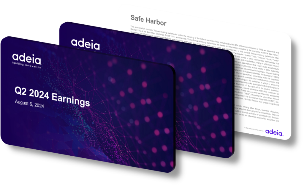 Effective Earnings Presentation Design: Adeia's Q2 2024 Key Achievements