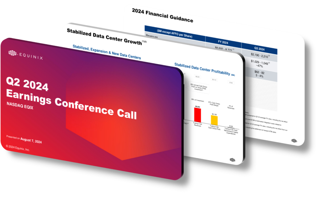 Effective Presentation Design: Key Insights from Equinix's Q2 2024 Report - SlideGenius