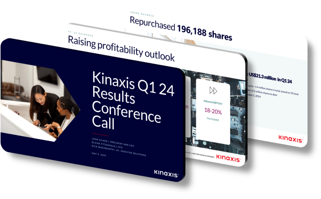 Effective Q1 2024 Results Communication with Kinaxis's Presentation Design | SlideGenius