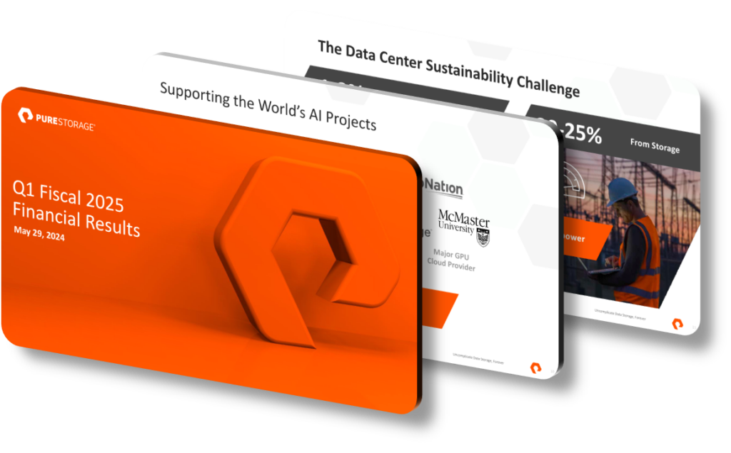 Q1 2025 Pure Storage Presentation Design Highlights | SlideGenius