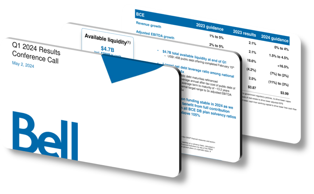 Effective Q1 2024 BCE Inc Presentation Design - SlideGenius