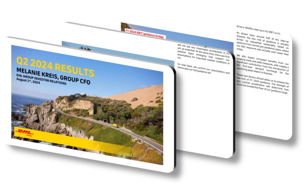 DHL Group Q2 2024 Growth Insights: Effective Presentation Design | SlideGenius