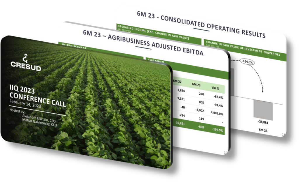 Effective Cresud's IIQ 2023 Presentation Design: Key Insights | SlideGenius