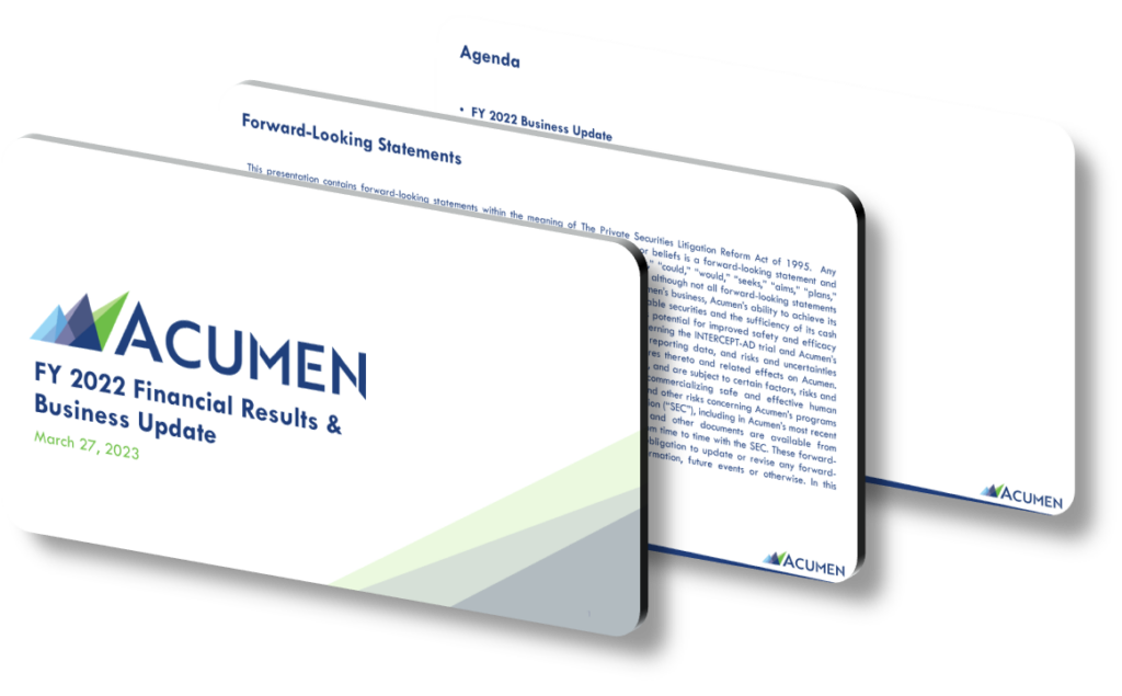 Acumen Pharma's FY 2022 Achievements: A Presentation Design Spotlight ...