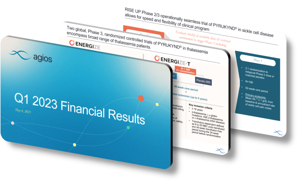 Q1 2023 Agios Pharmaceuticals Presentation Design: Clinical Insights ...