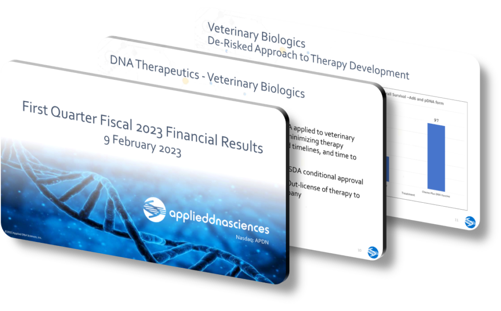 Impactful Presentation Design by Applied DNA Sciences | SlideGenius