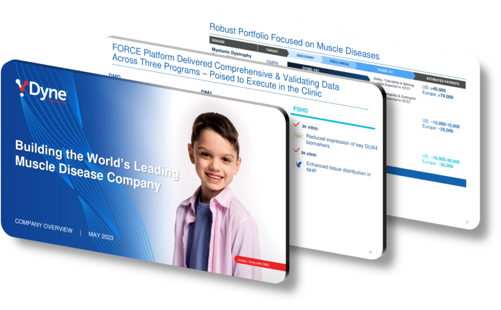 Effective Presentation Design: Dyne Therapeutics' FORCE Platform ...