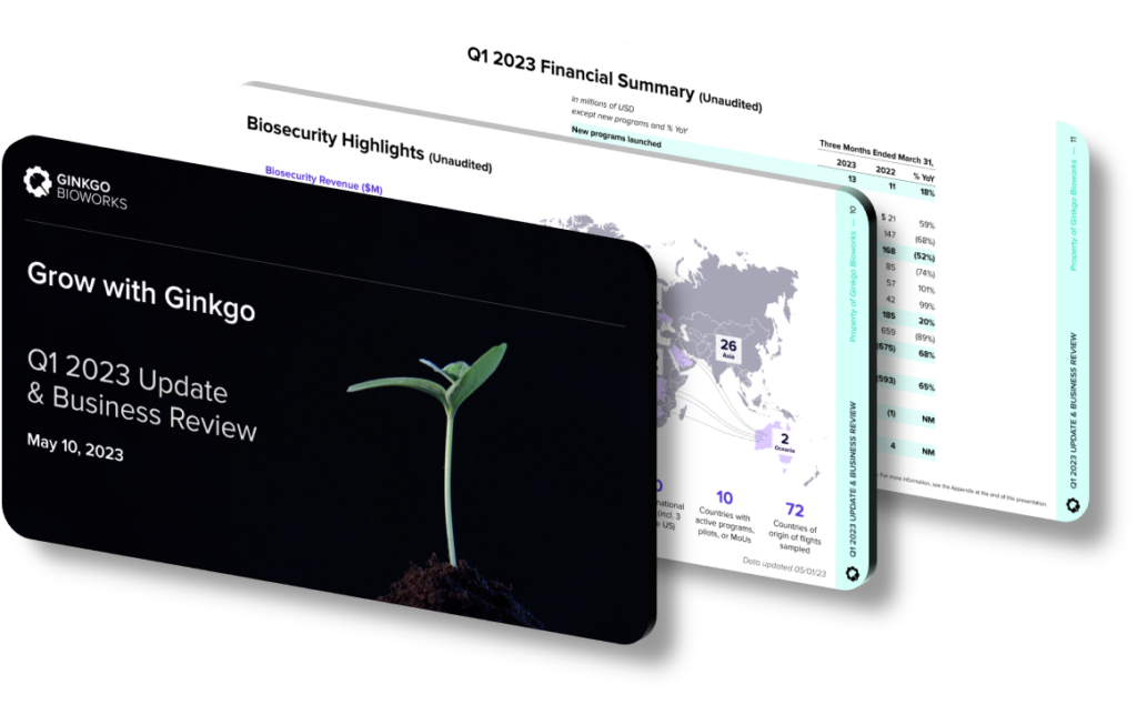 Q1 2023 Ginkgo Bioworks Presentation: A Biotech Design Revolution ...