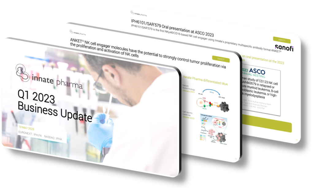 Innovative Cancer Therapy Design: Innate Pharma Q1 2023 Highlights | SlideGenius
