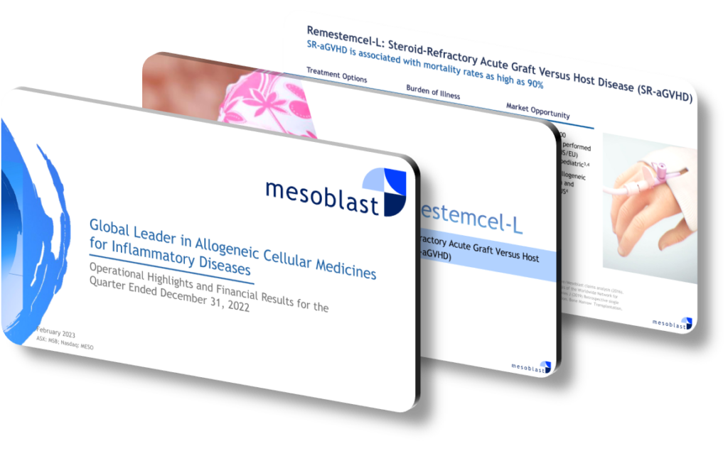 Mesoblast's Presentation Design: Enhancing Understanding of Treatments ...