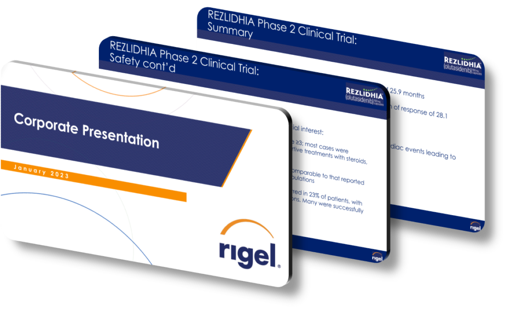 Rigel Pharmaceuticals' Hematology-Oncology Presentation Design ...