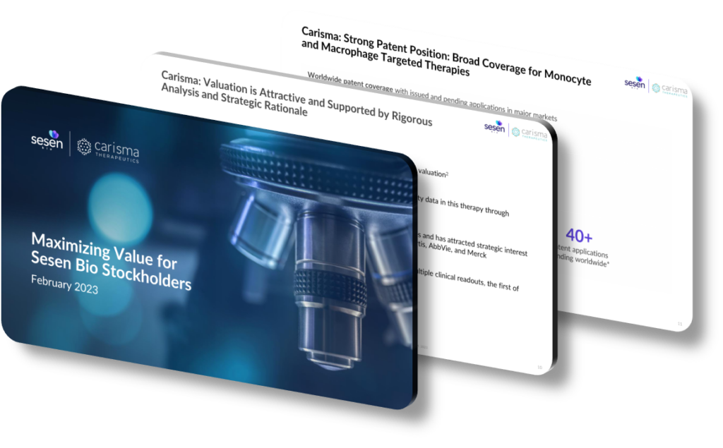 Effective Merger Presentation Strategies: Sesen Bio Case Study ...