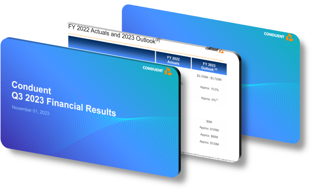 Conduent Q3 2023 Presentation Design: Unveiling Financial Insights ...