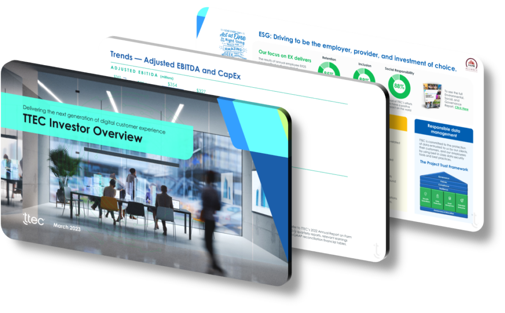 Exceptional TTEC Presentation Design for CX Innovation | SlideGenius