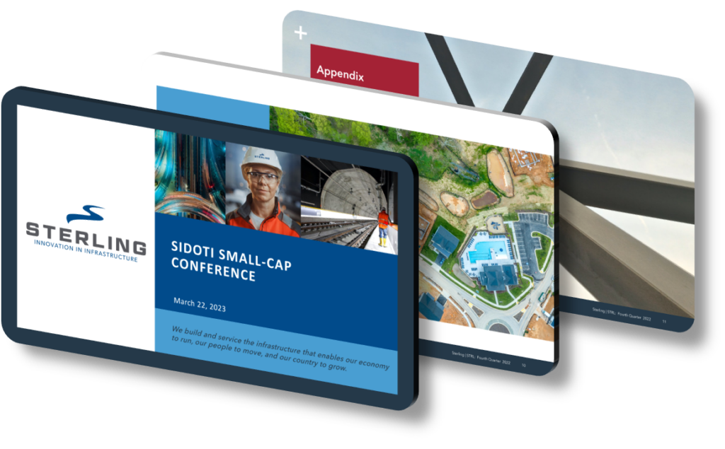 Sterling Infrastructure's Effective Presentation Design - SlideGenius